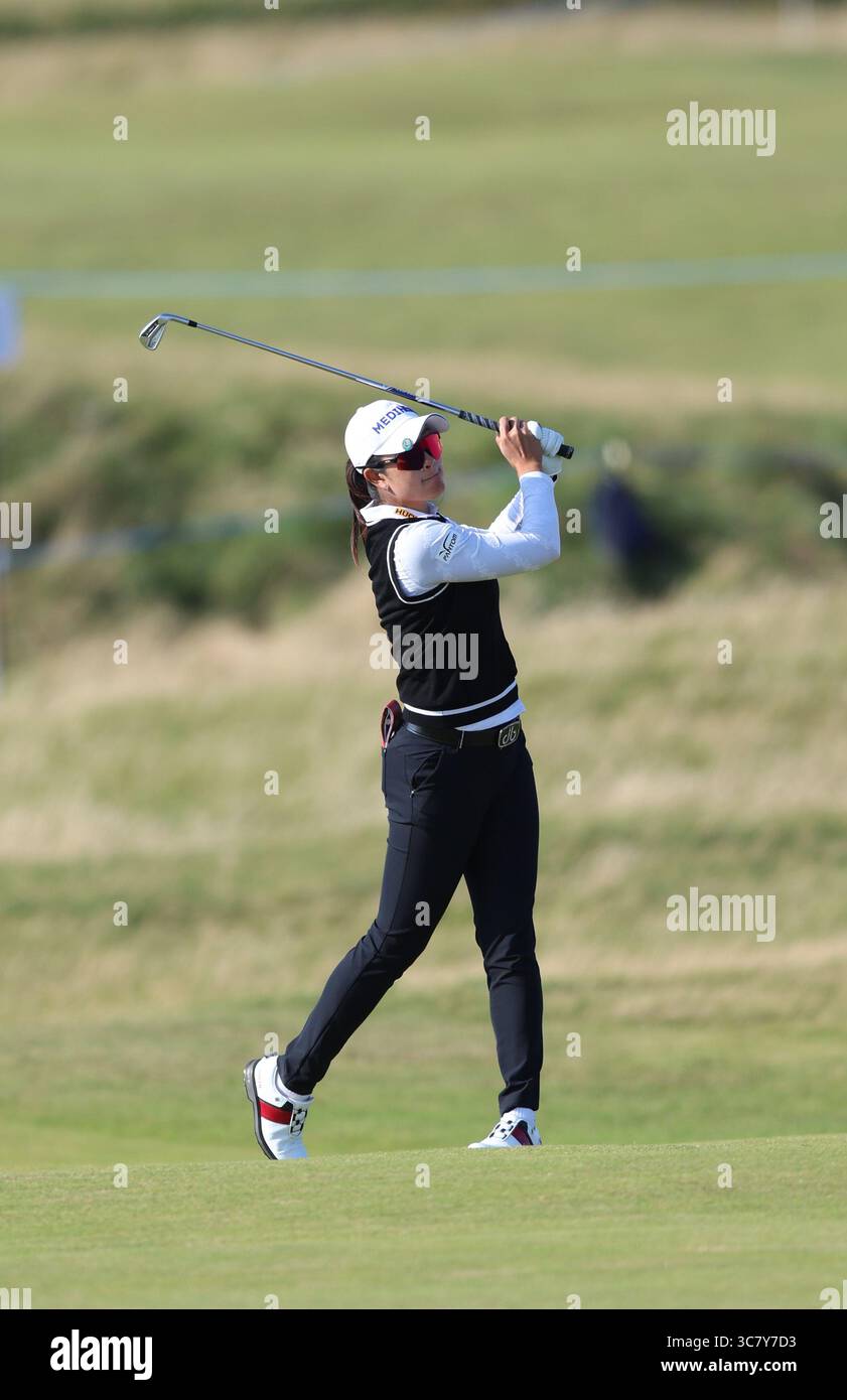 South Korea's A Lim Kim on the 17th on day three of the 2025 AIG Women ...