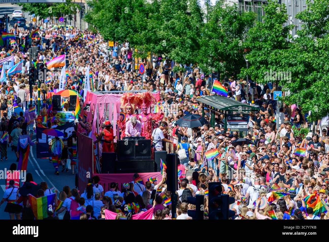 stockholm, sweden, 02 aug 2025, pride parade in the inner city ...