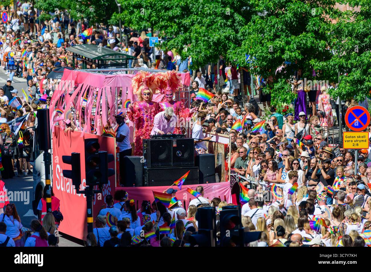 stockholm, sweden, 02 aug 2025, pride parade in the inner city ...