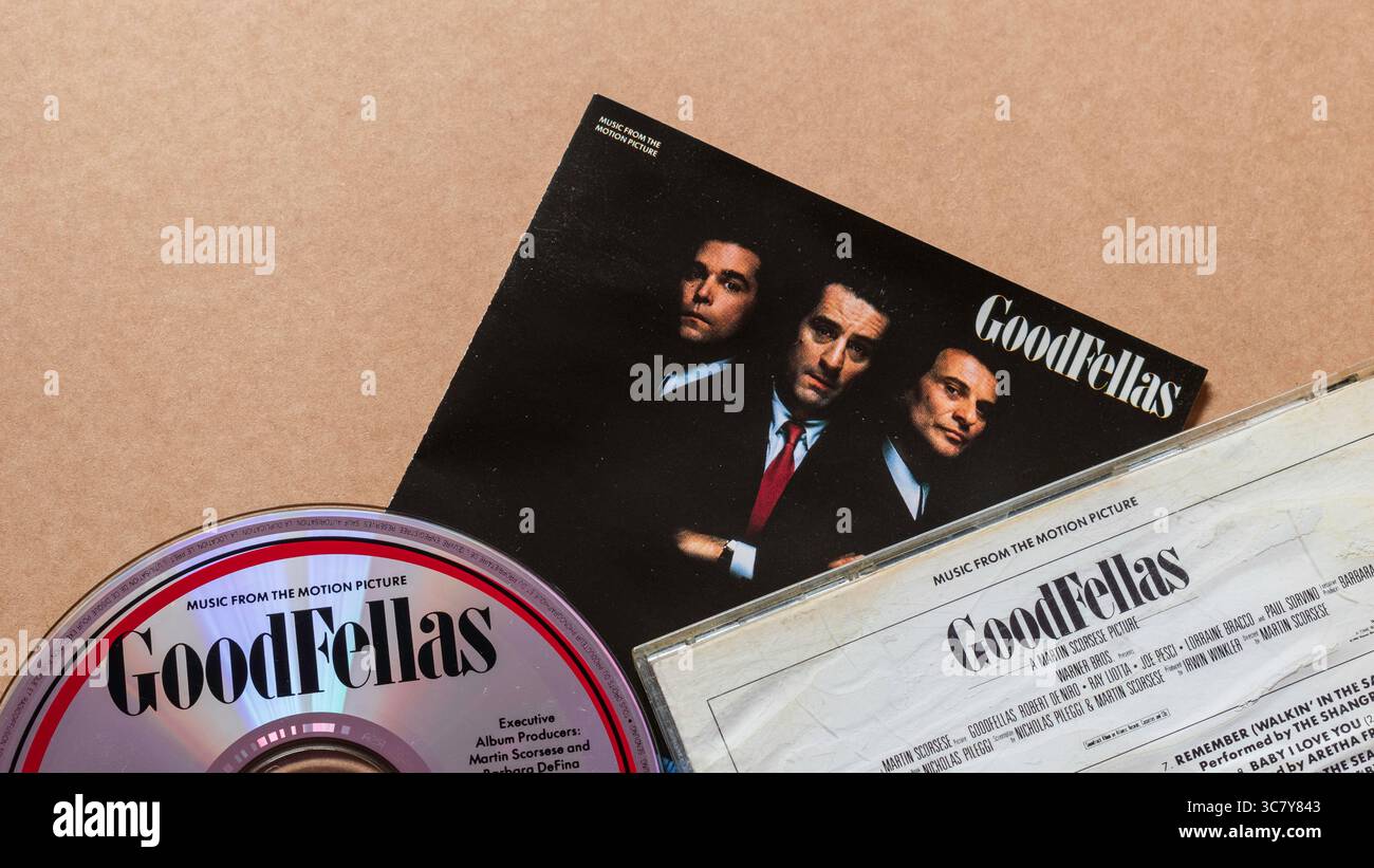'Goodfellas' movie soundtrack CD with album cover isolated on blank ...