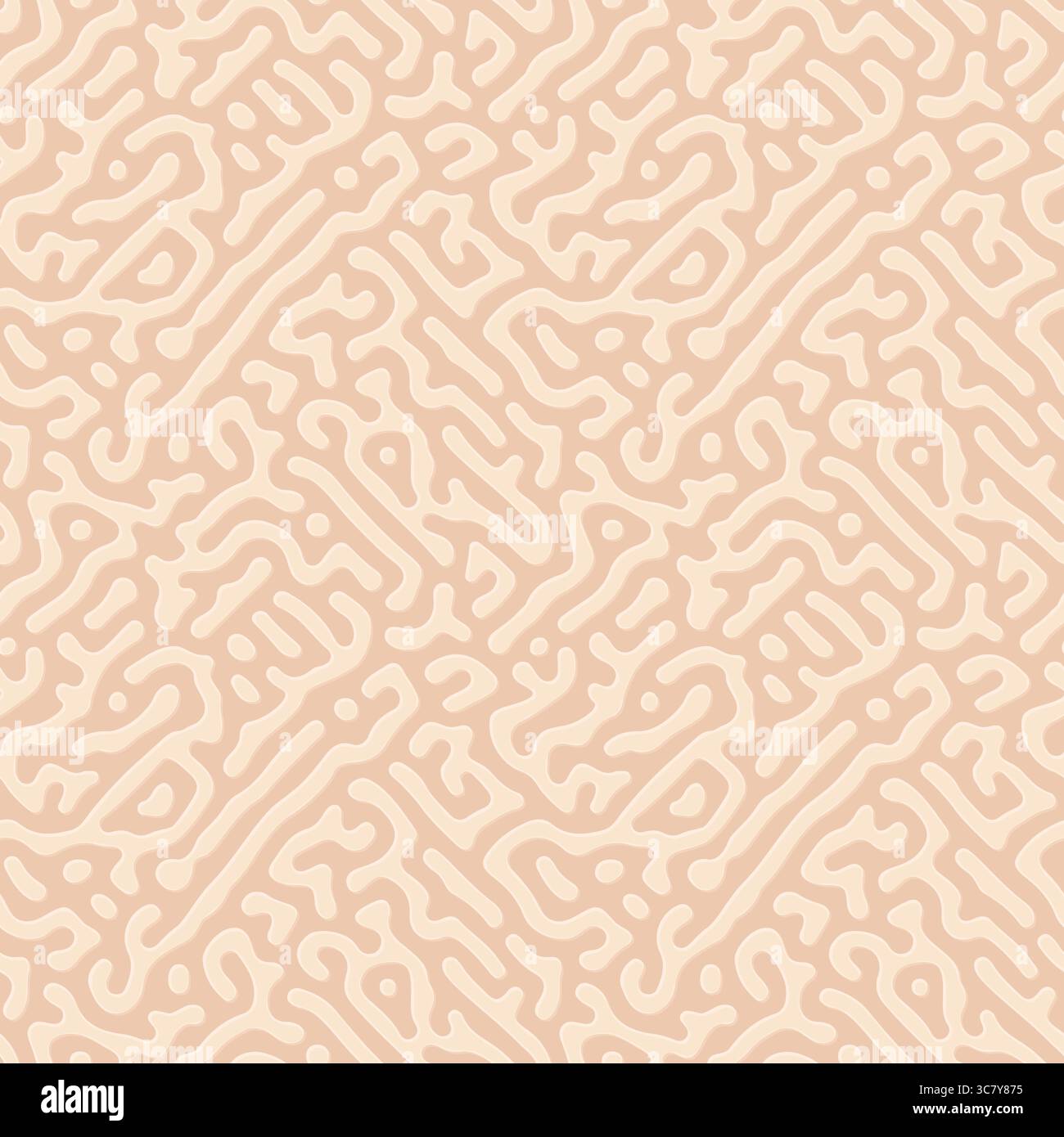 Beige mineral plate seamless Turing pattern. Hand drawn vector ...