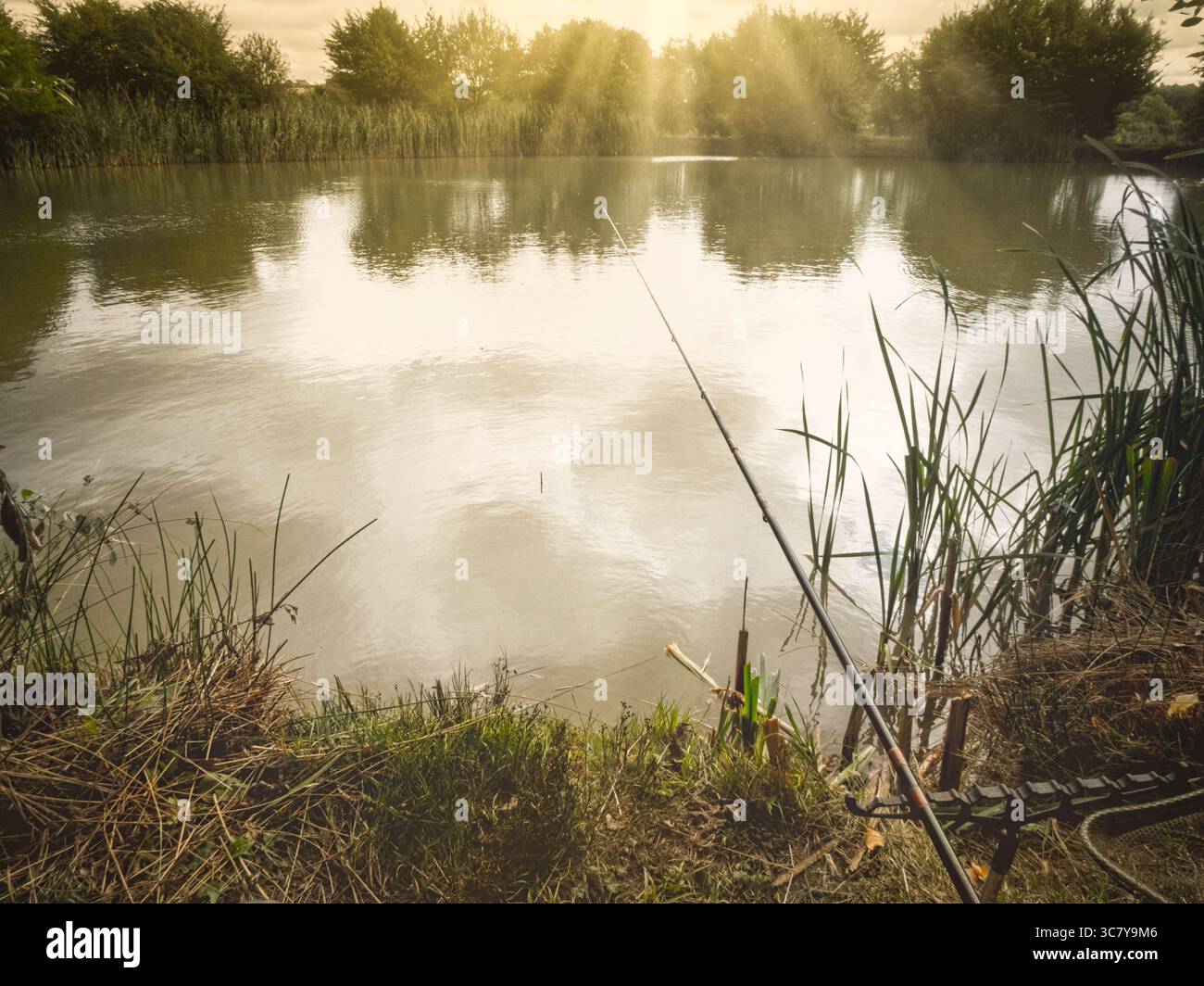 A peaceful day of fishing at the lake. Relax and enjoy the outdoors ...