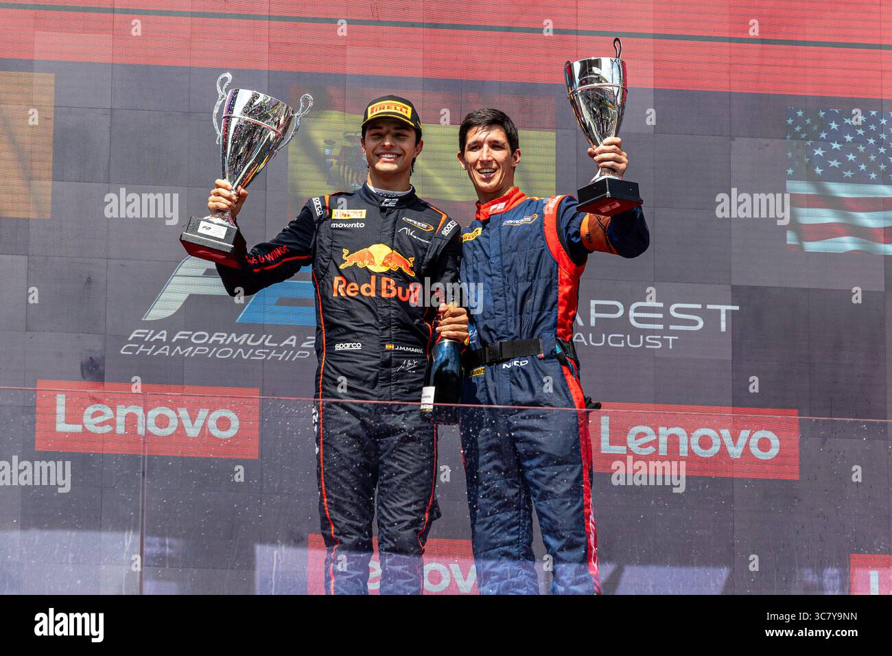 Podium, MARTI Pepe (spa), Campos Racing, Dallara F2 2024, portrait ...