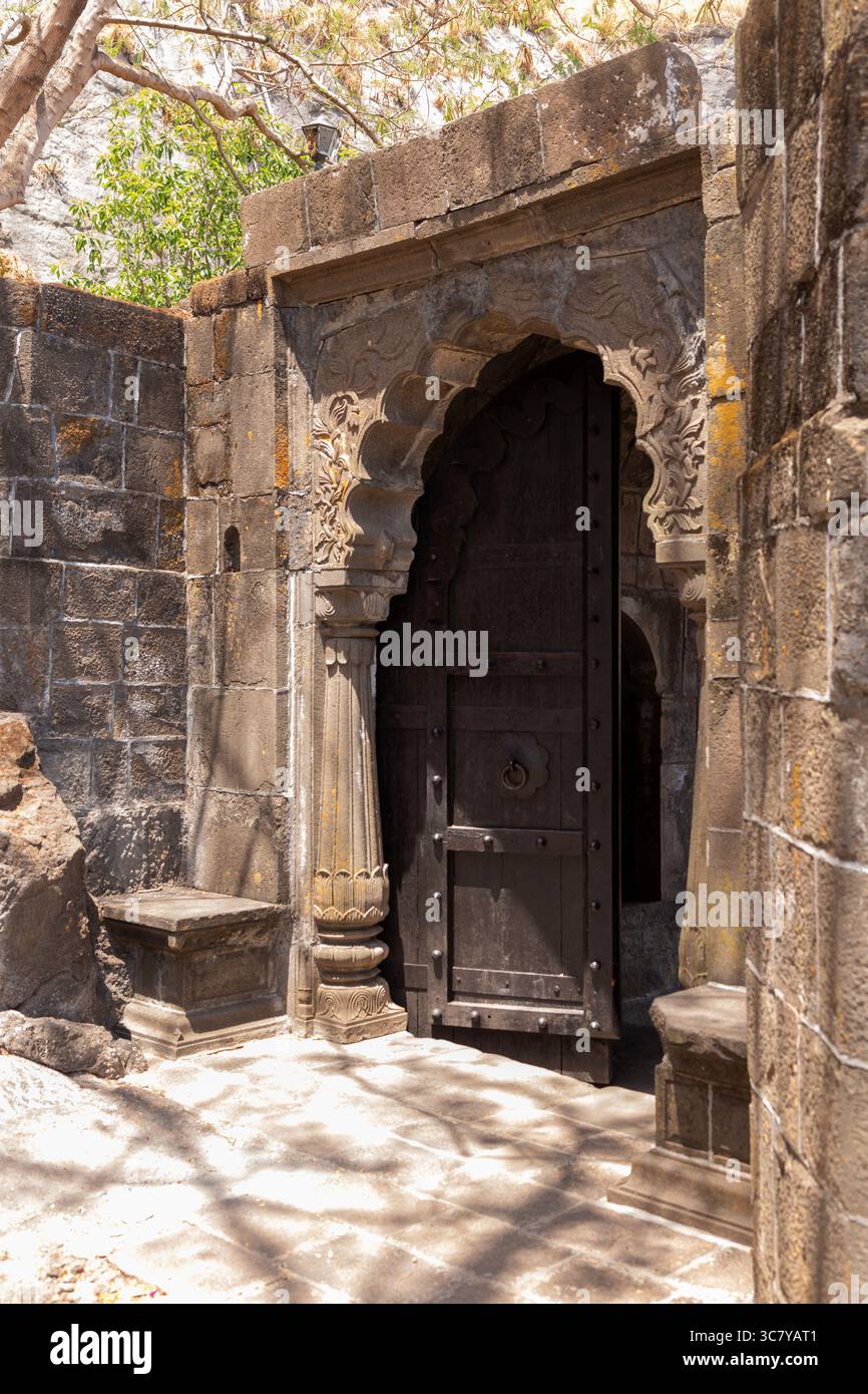 Majestic stone gateway of the historic Shivneri Fort, birthplace of ...