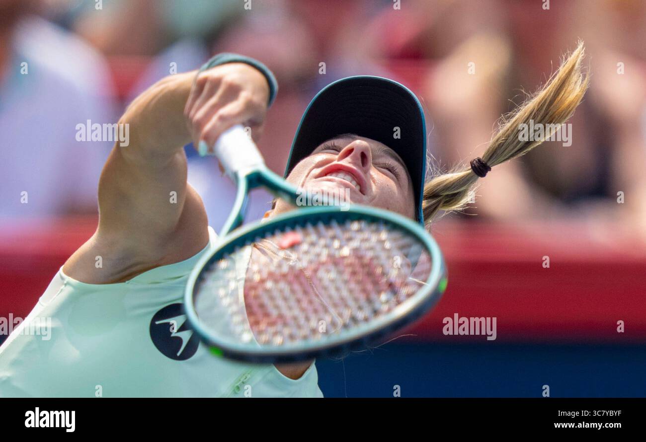 McCartney Kessler of the United States serves to Marta Kostyuk of ...