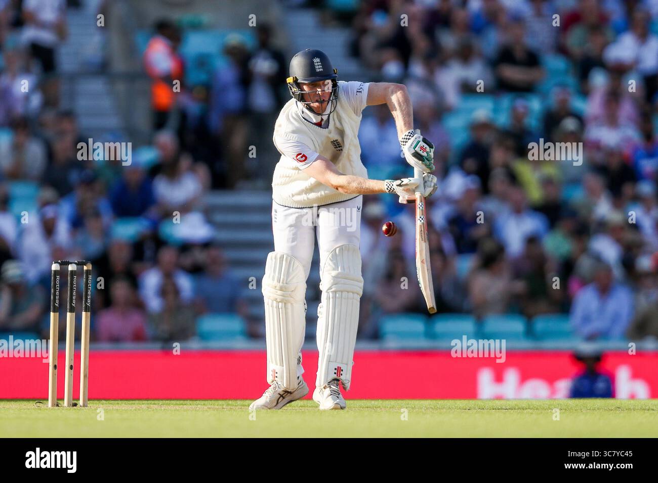 Zak Crawley of England bats during the 5th Rothesay Test Match Day 3 ...