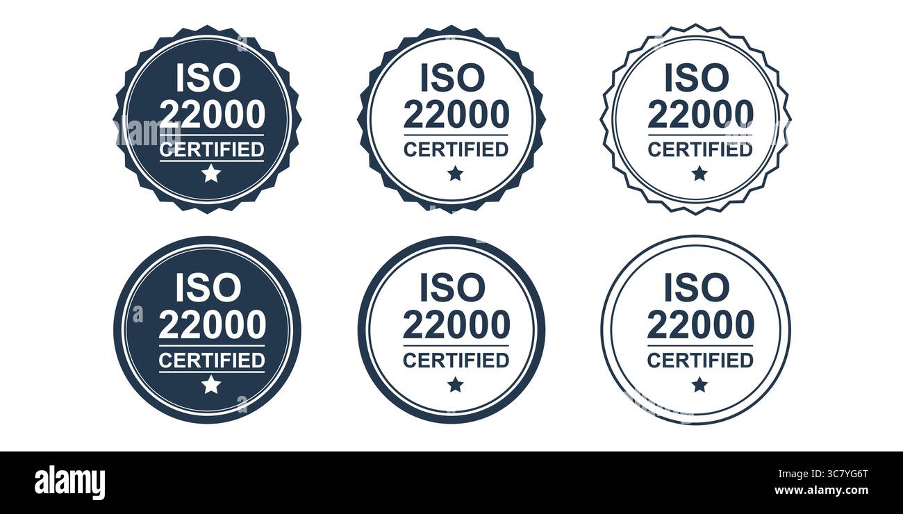 ISO 22000 Certified Label for Food Safety Management System Stock ...