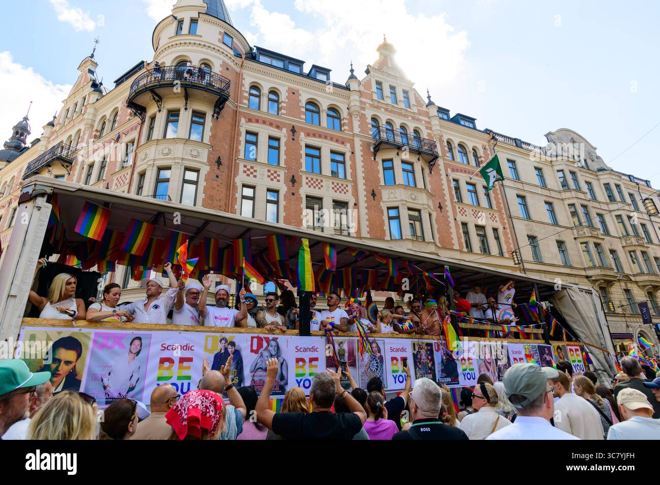 stockholm, sweden, 02 aug 2025, pride parade in the inner city ...