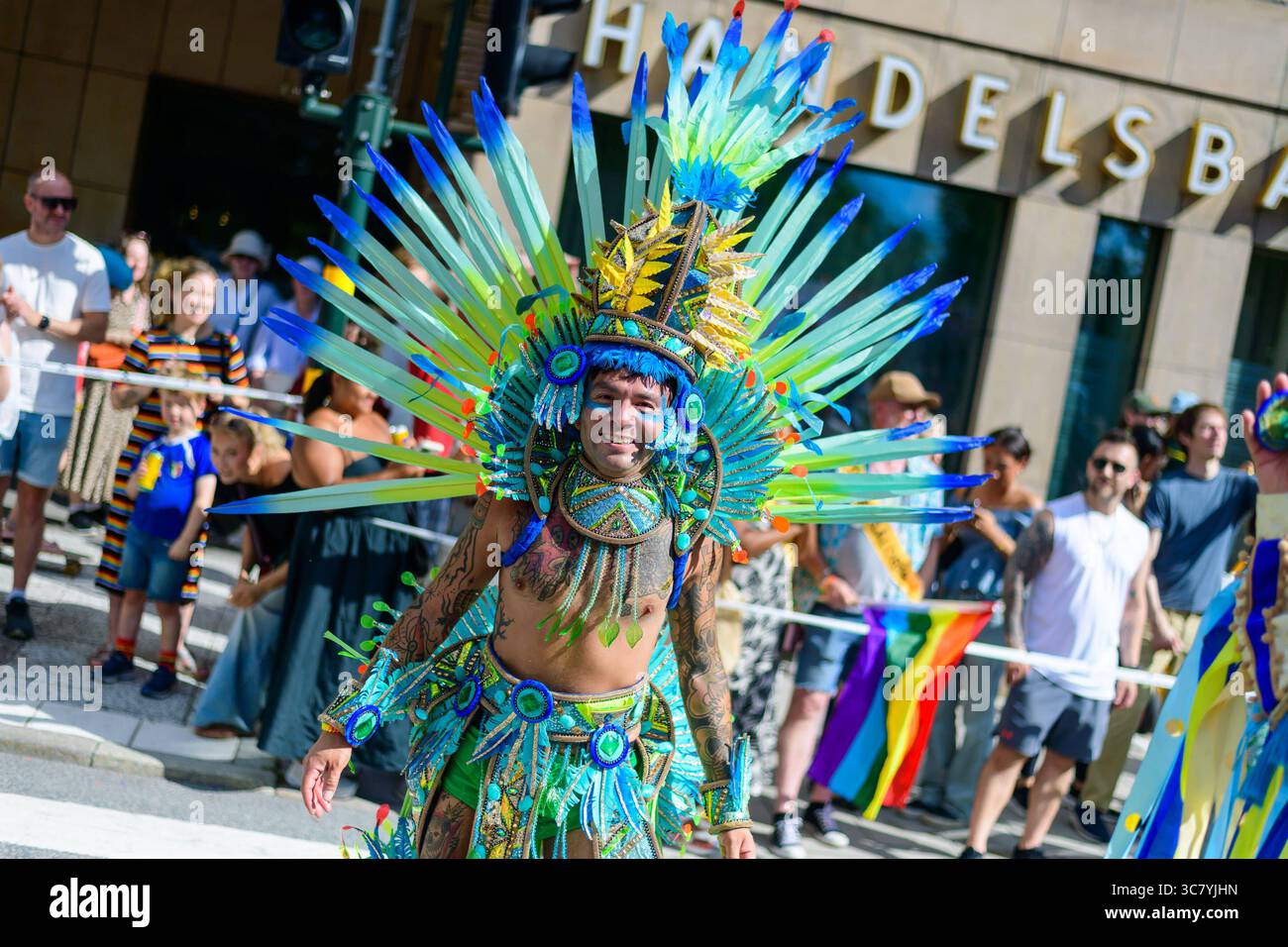 stockholm, sweden, 02 aug 2025, pride parade in the inner city ...