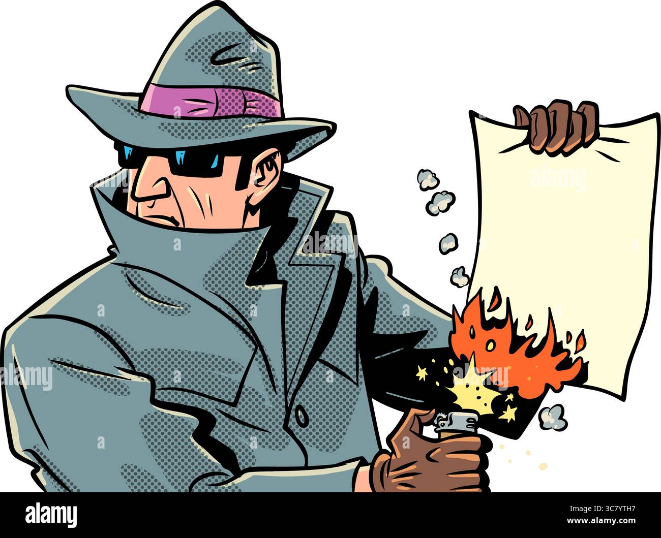 Male spy burns evidence. Security and privacy in the modern world ...
