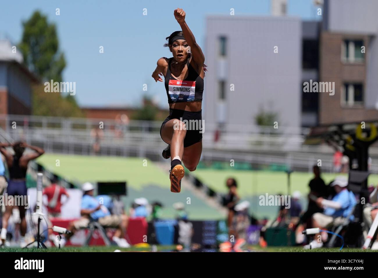 Caitlin Simmons competes in the women's triple jump finals during the U ...