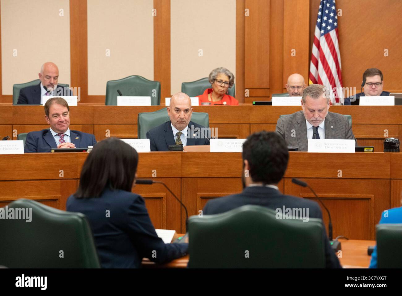 Texas House members listen to testimony during the final public hearing ...