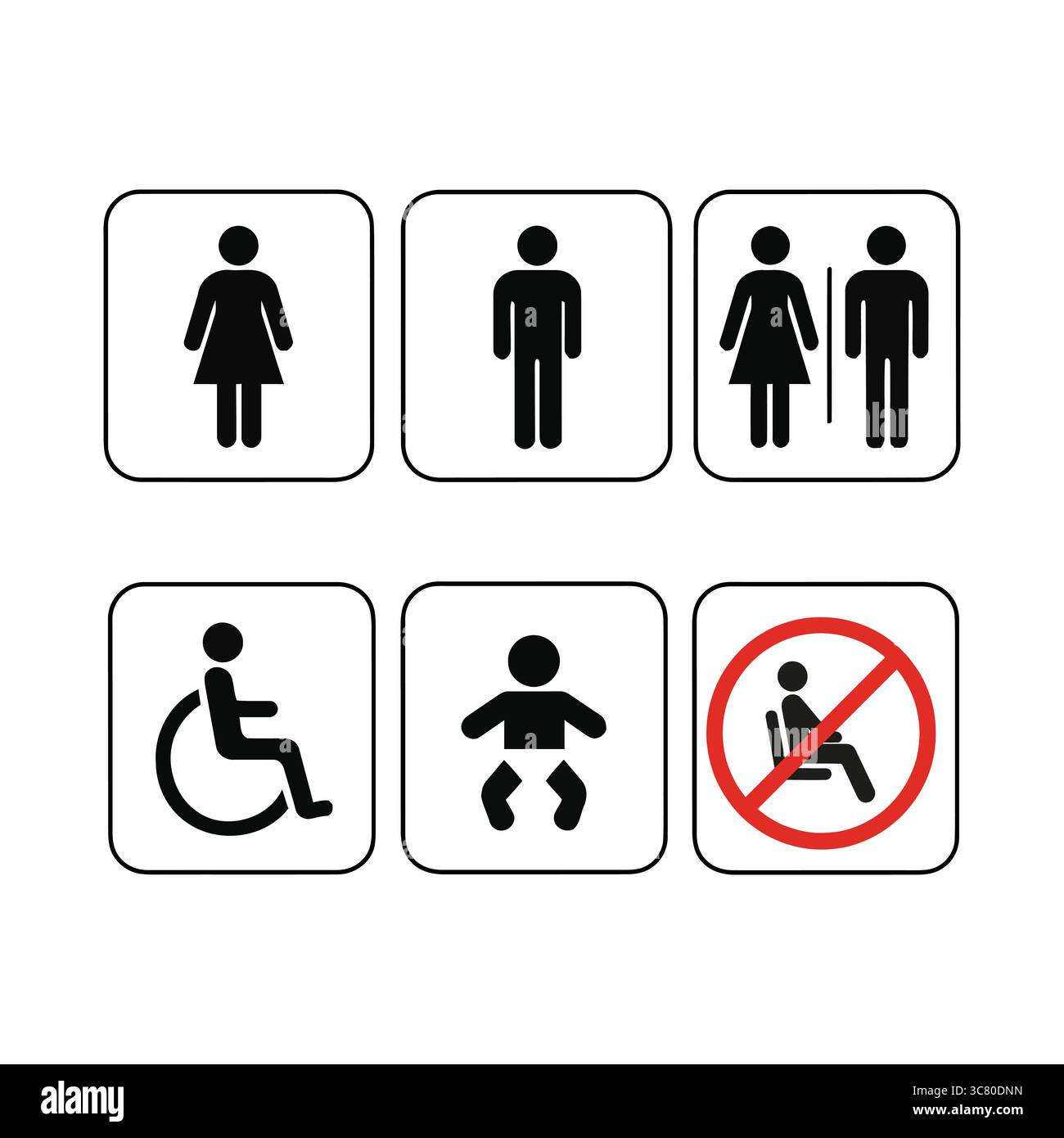 Station restroom Stock Vector Images - Alamy