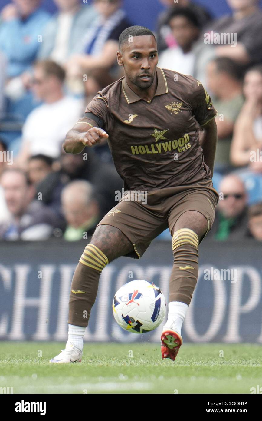 Rico Henry of Brentford during the Pre-season friendly match Queens ...