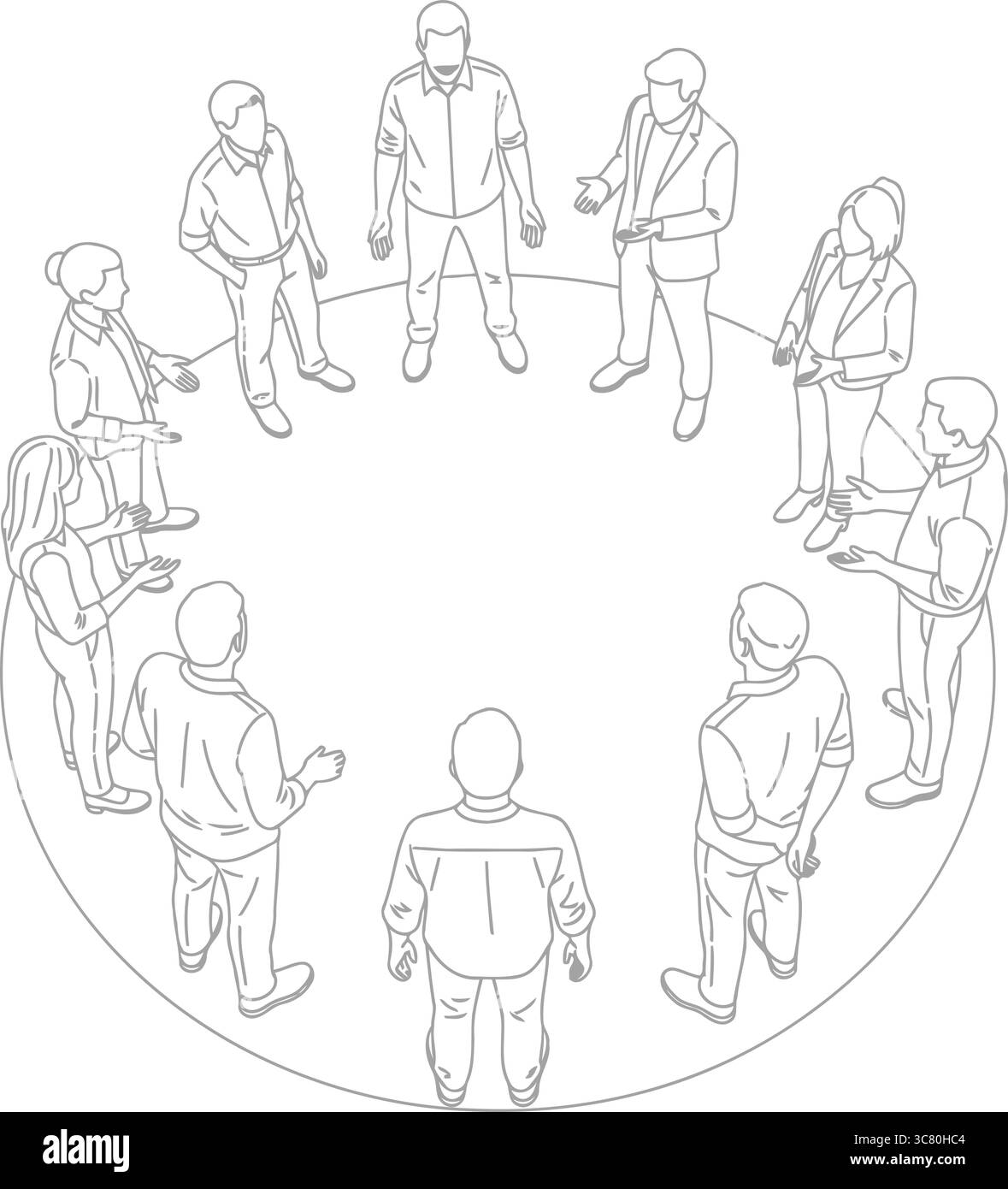 People stand in social Stock Vector Images - Alamy