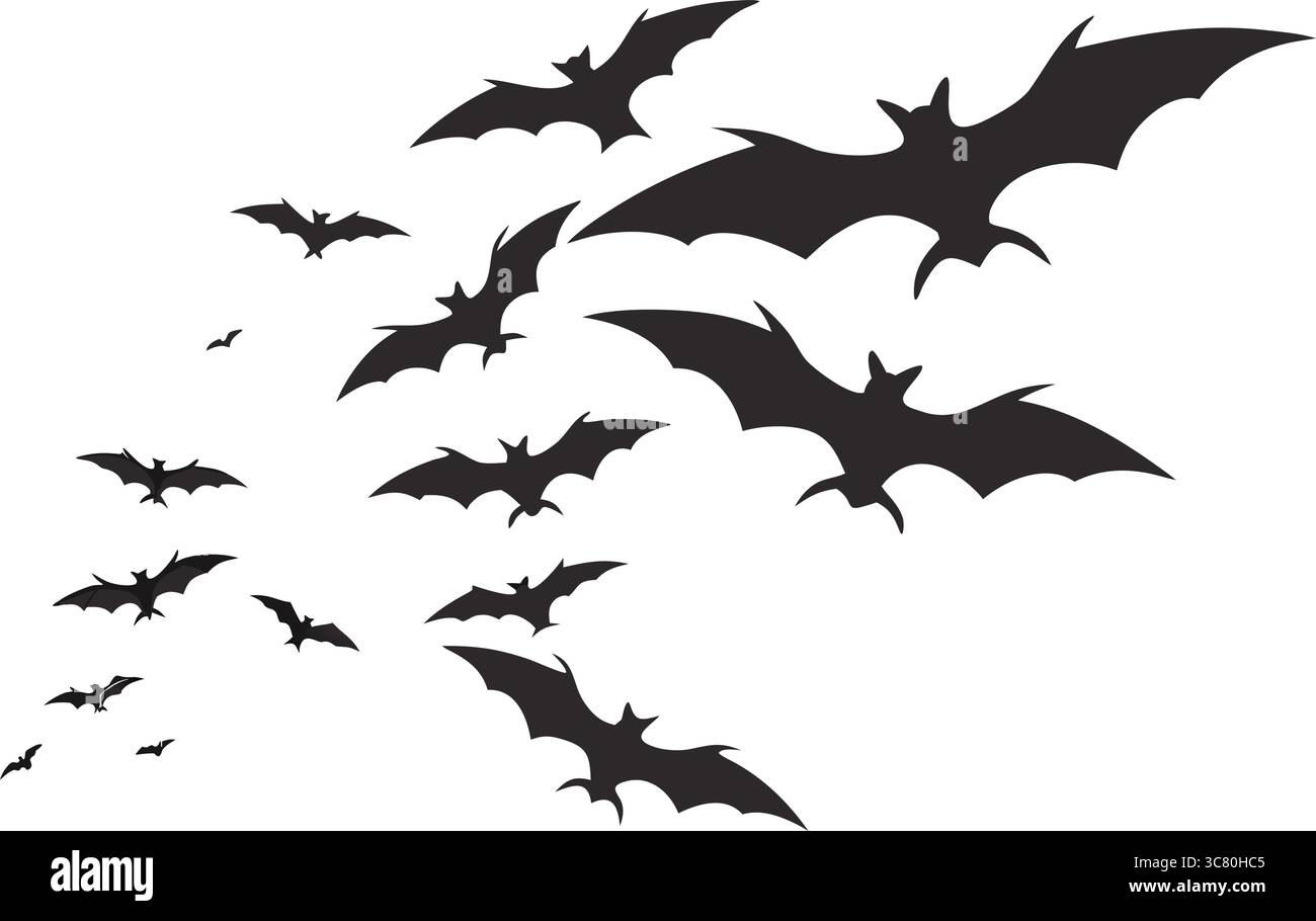 Shadow flying bats on Stock Vector Images - Alamy