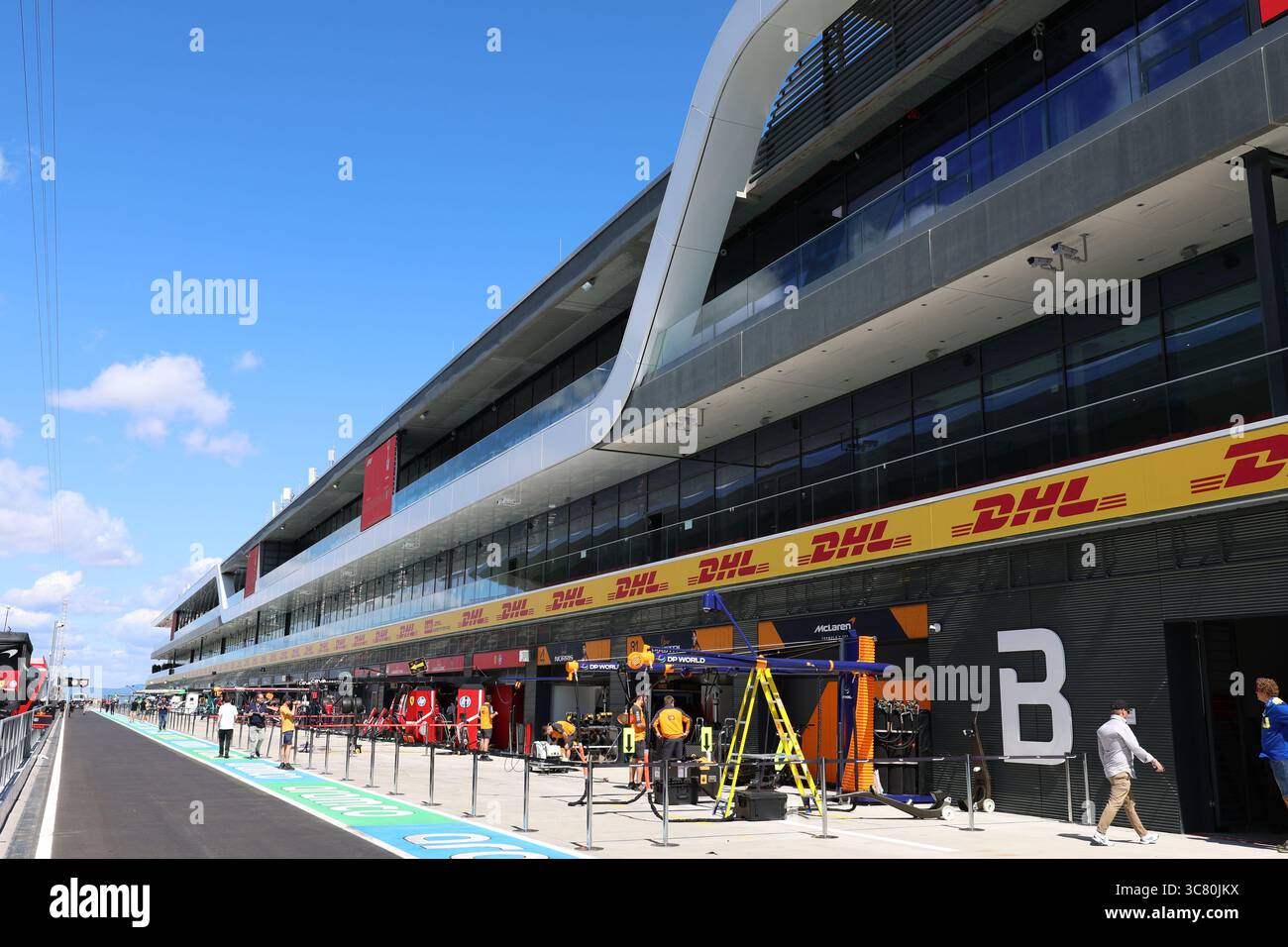 New pit building during the 2025 Formula One Hungarian Grand Prix, 14th ...