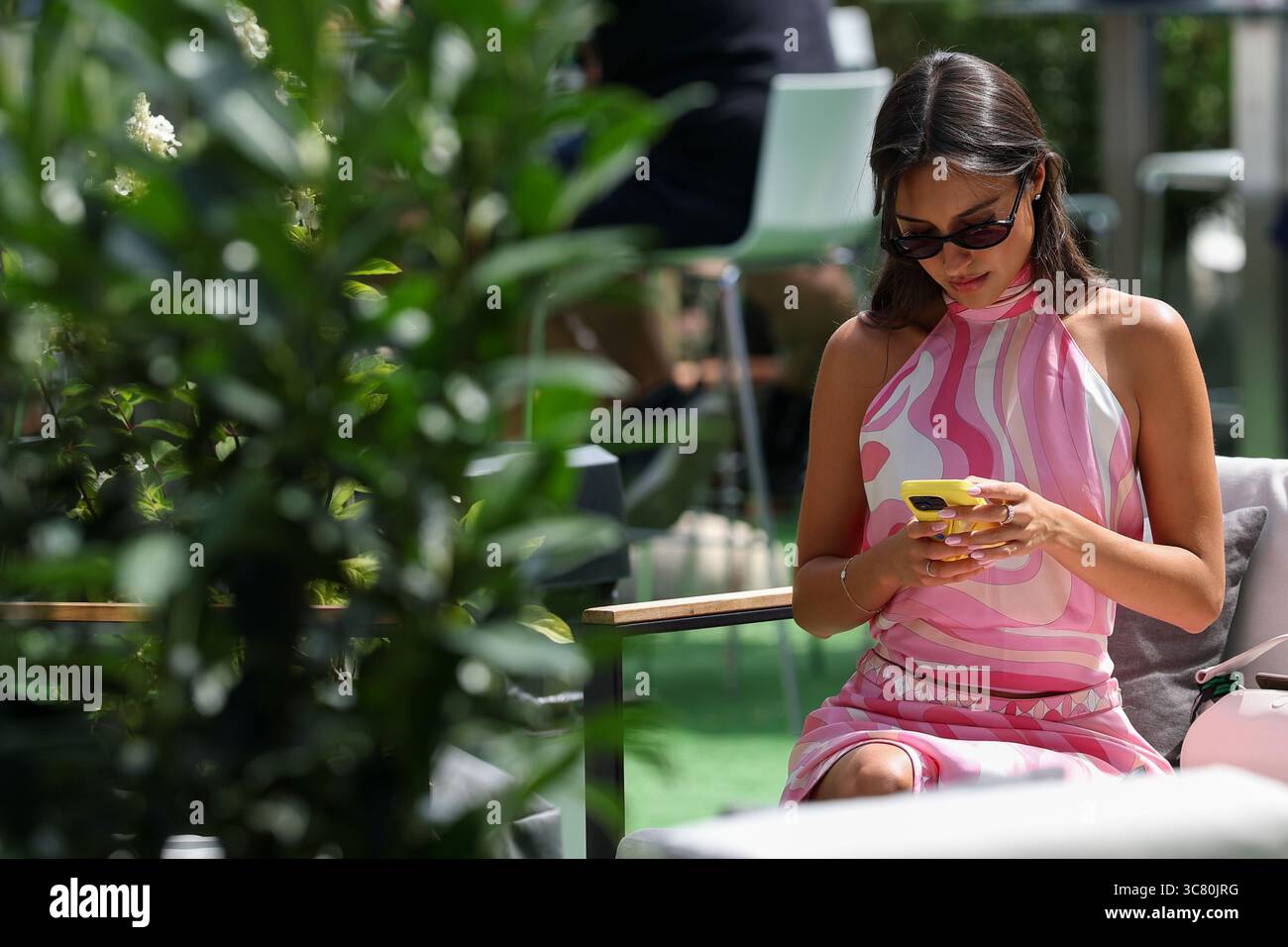 Alexandra Saint-Mleu (ITA) Charles Leclerc girlfriend in Budapest ...