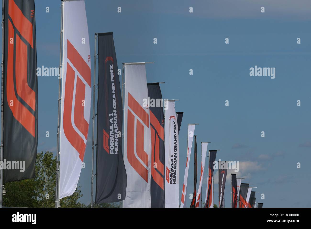 Atmosphere & flags during the 2025 Formula One Hungarian Grand Prix ...