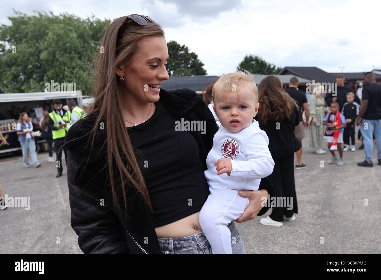 Chelmsford City FC fans seen beforethe match between Chelmsford City ...