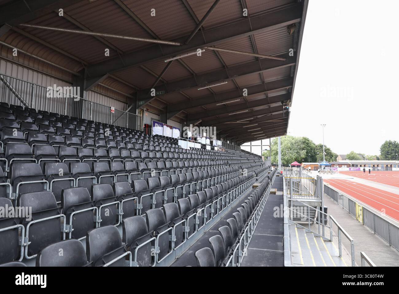 General view of the stands in Melbourne Stadium, before the match ...