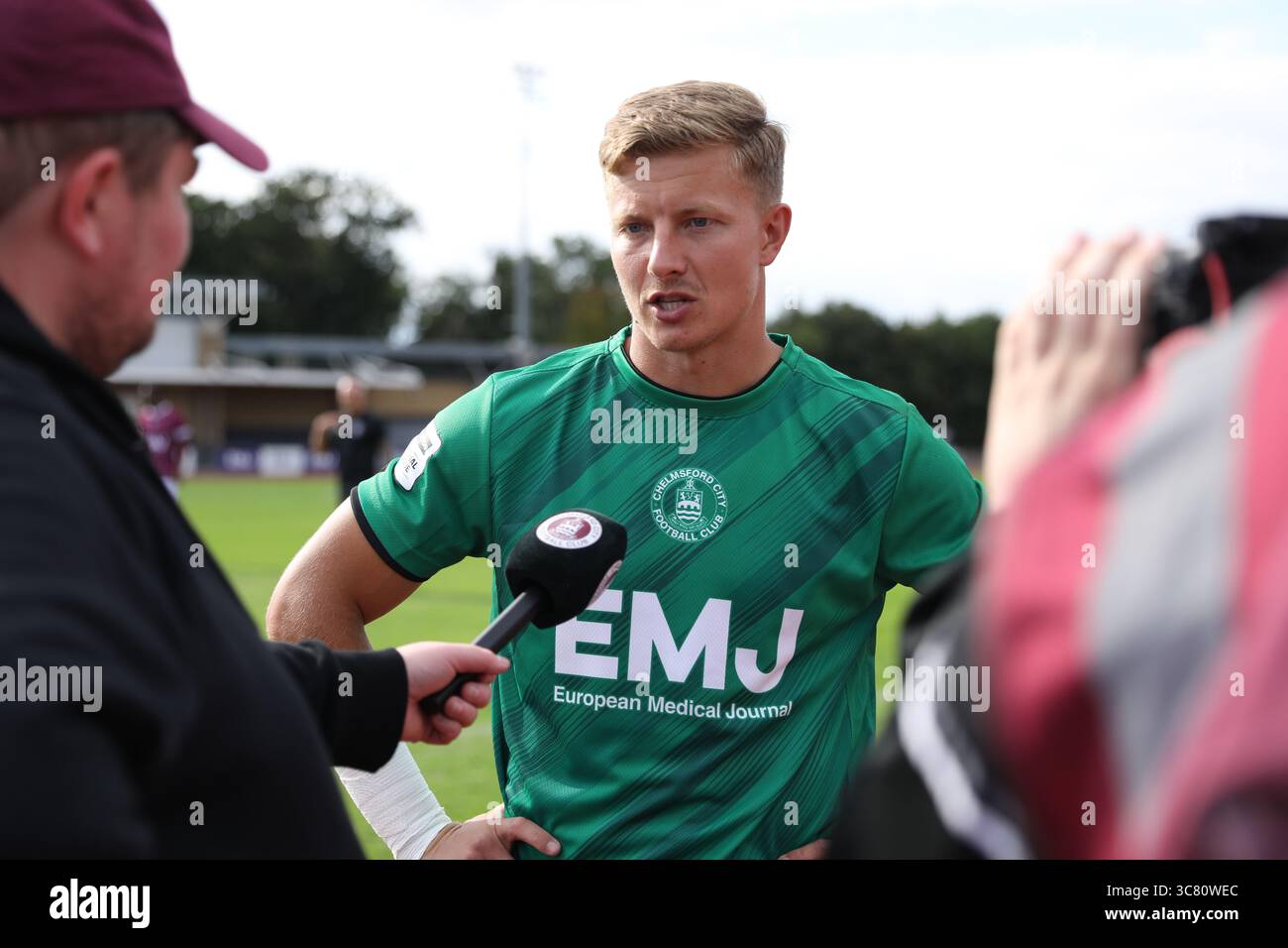 Chris Haigh, of Chelmsford City seen getting interviewed by Chelmsford ...