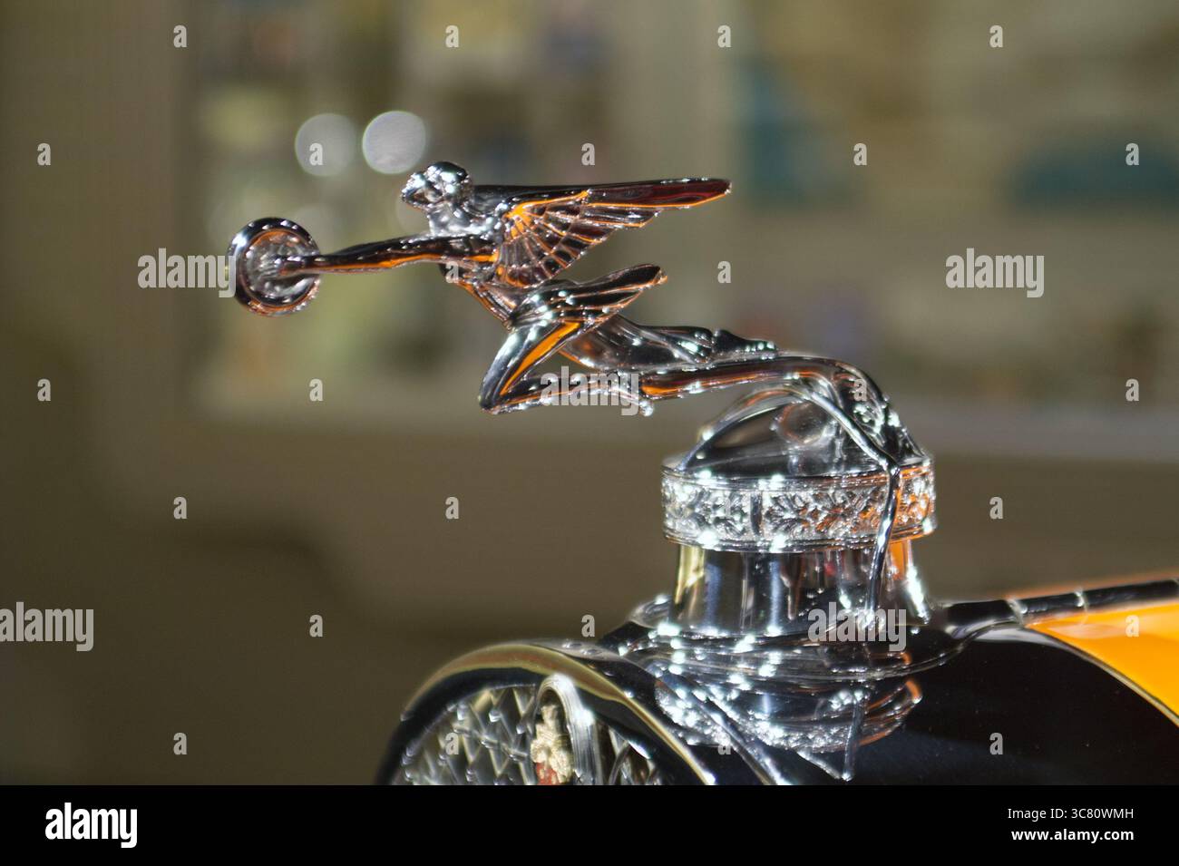 Art Deco hood ornament from an early Packard automobile, featuring a ...