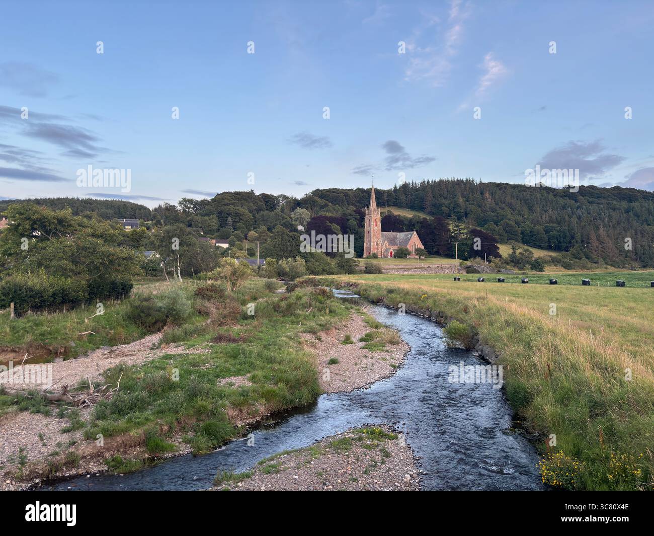 The red‑gritstone 19th‑century St Mary of Wedale Parish Church with ...