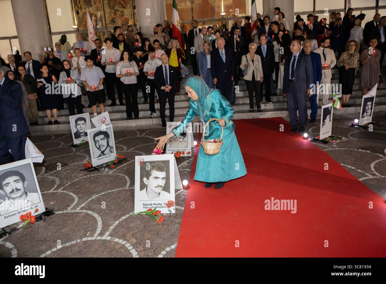 During a candlelight ceremony in front of the Palazzo dei Congressi ...