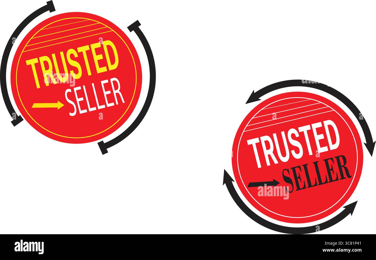 Trusted seller badge check Stock Vector Images - Alamy