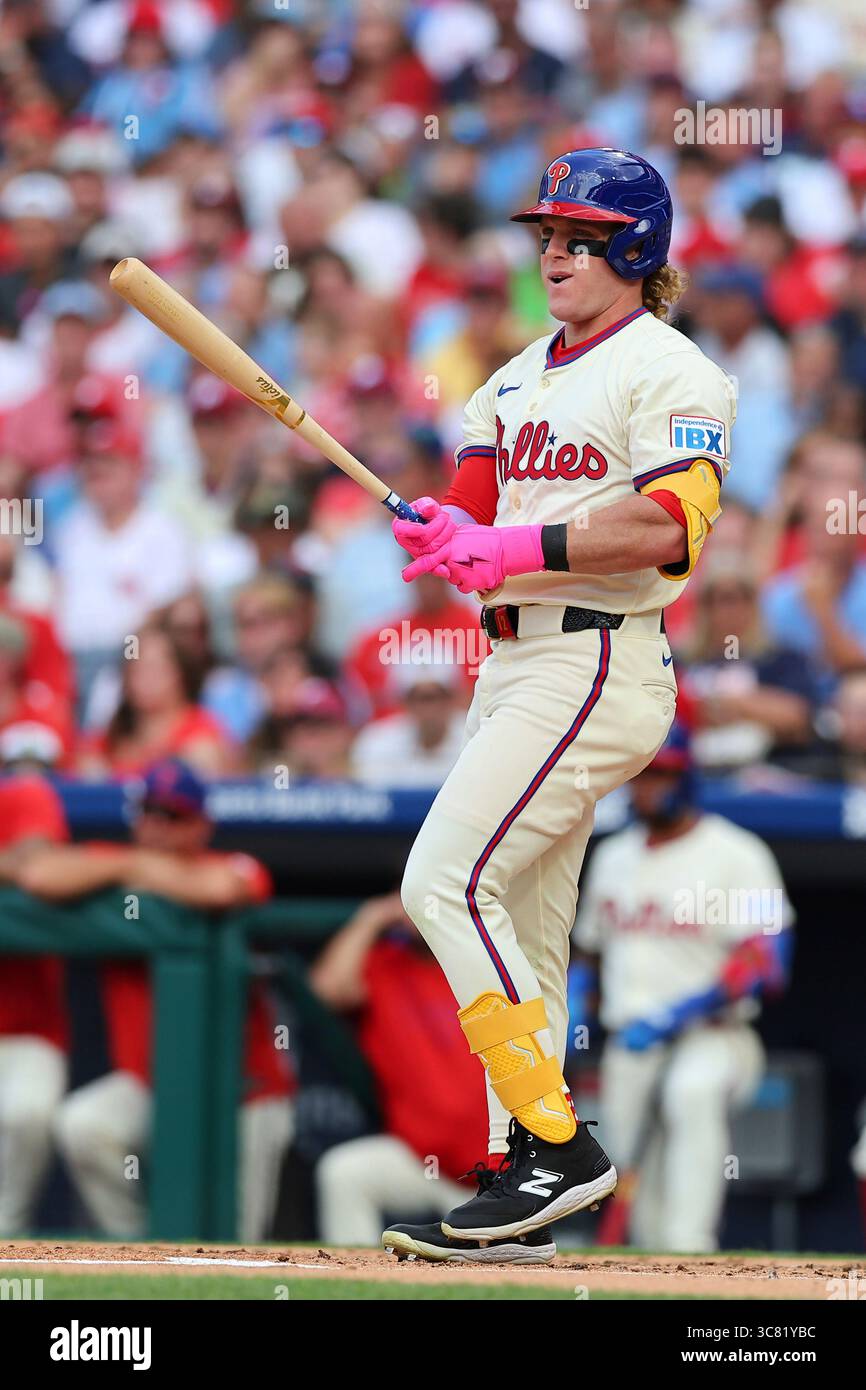 PHILADELPHIA, PA - AUGUST 02: Harrison Bader #2 of the Philadelphia ...
