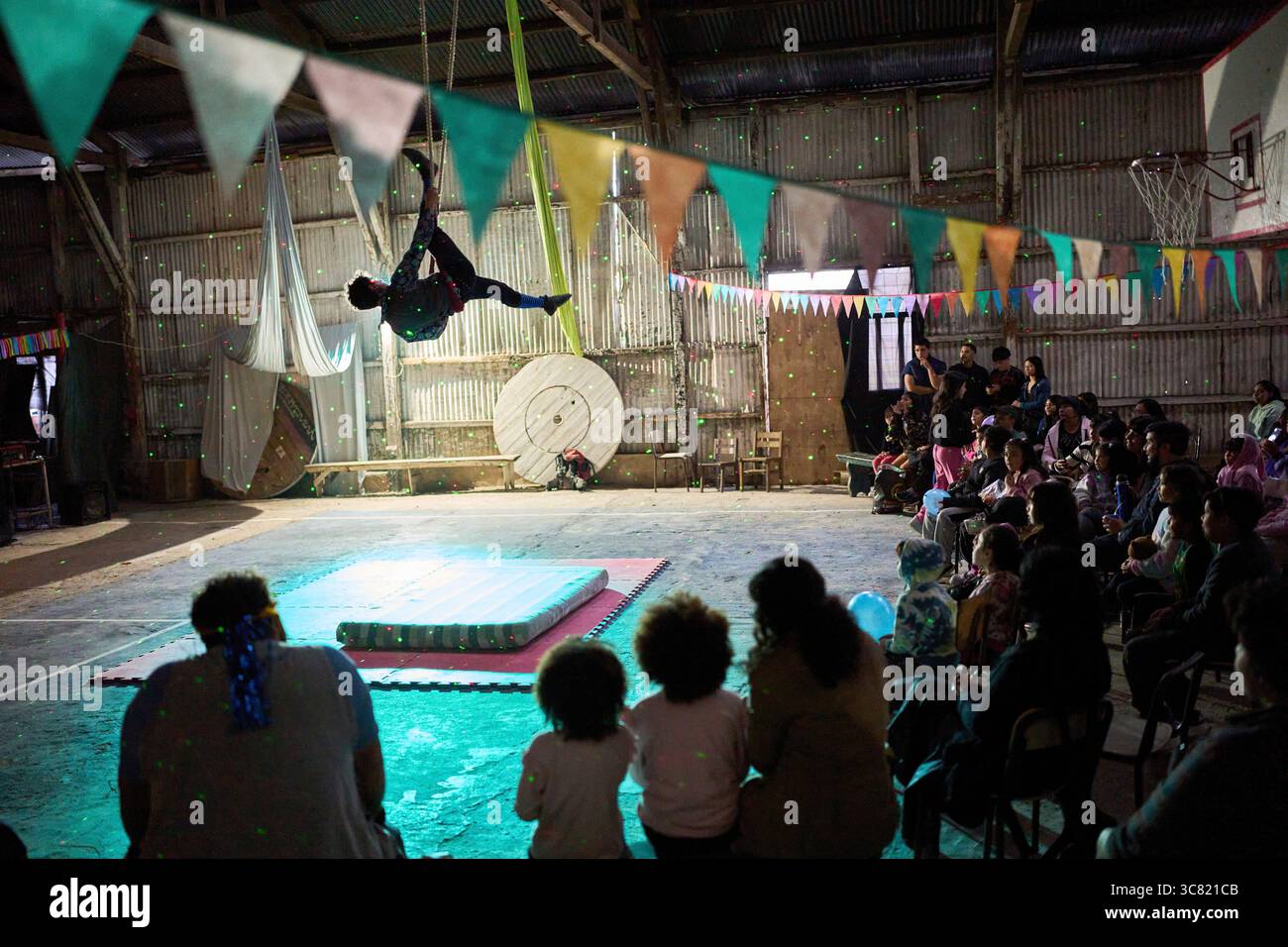 Martin Nunez de Souza performs during a circus show for children on mid ...