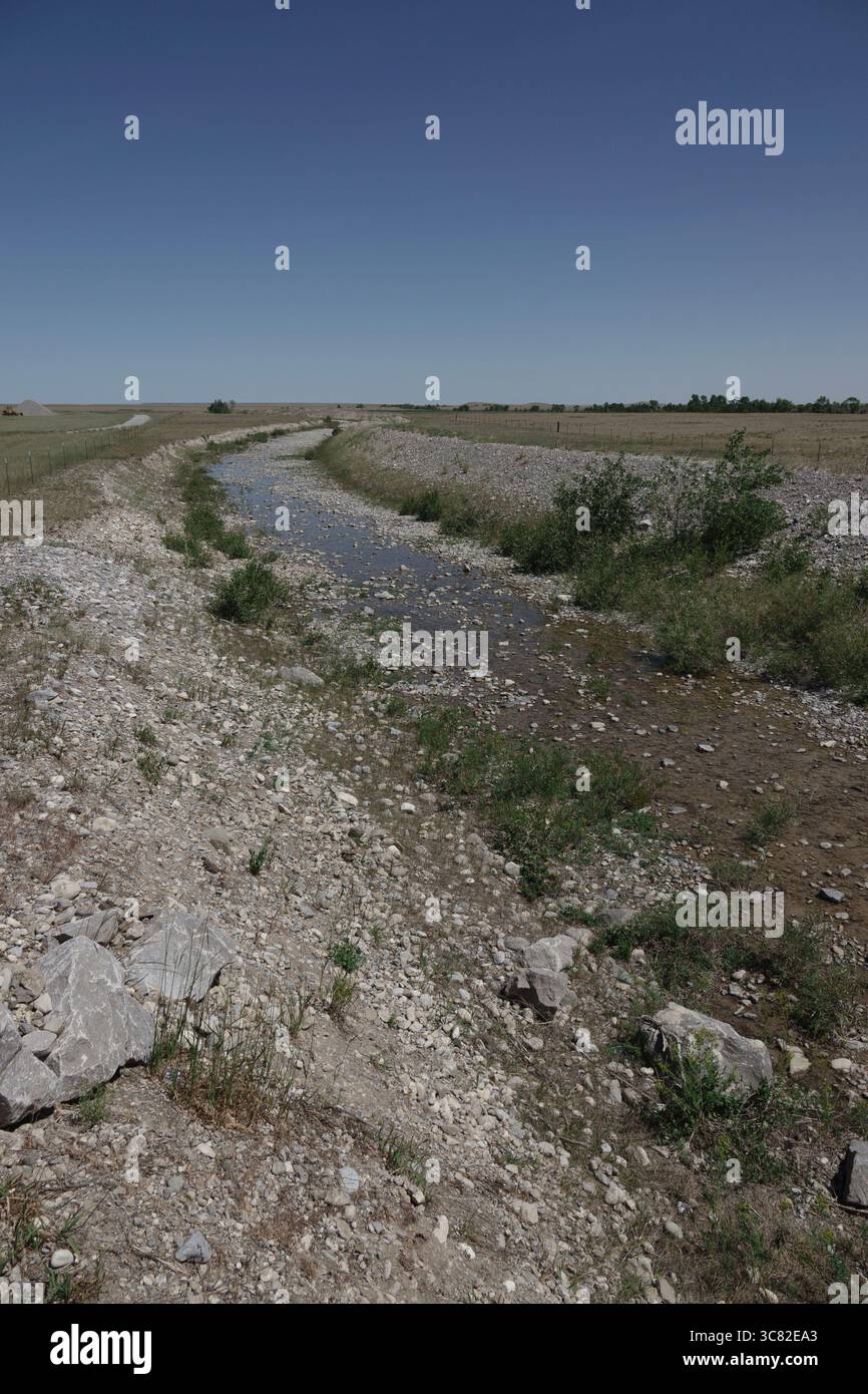 Irrigation canal feeds water from Teton River diversion dam to Bynum ...