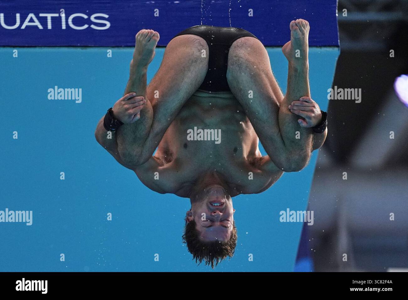 Jordan Rzepka of the United States competes during the men's 10m ...