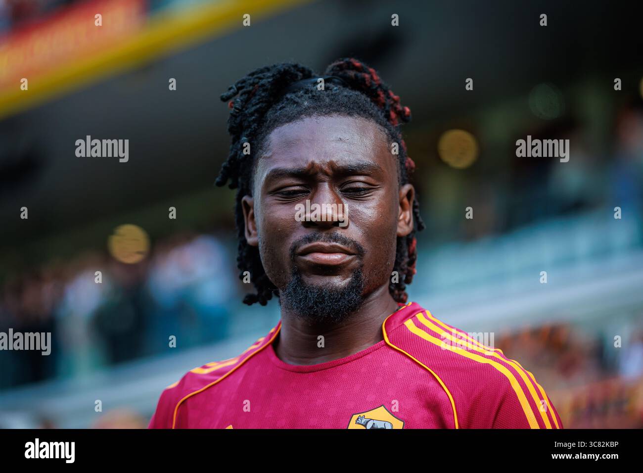 Manu KONE of AS Roma during the Friendly football match between RC Lens ...