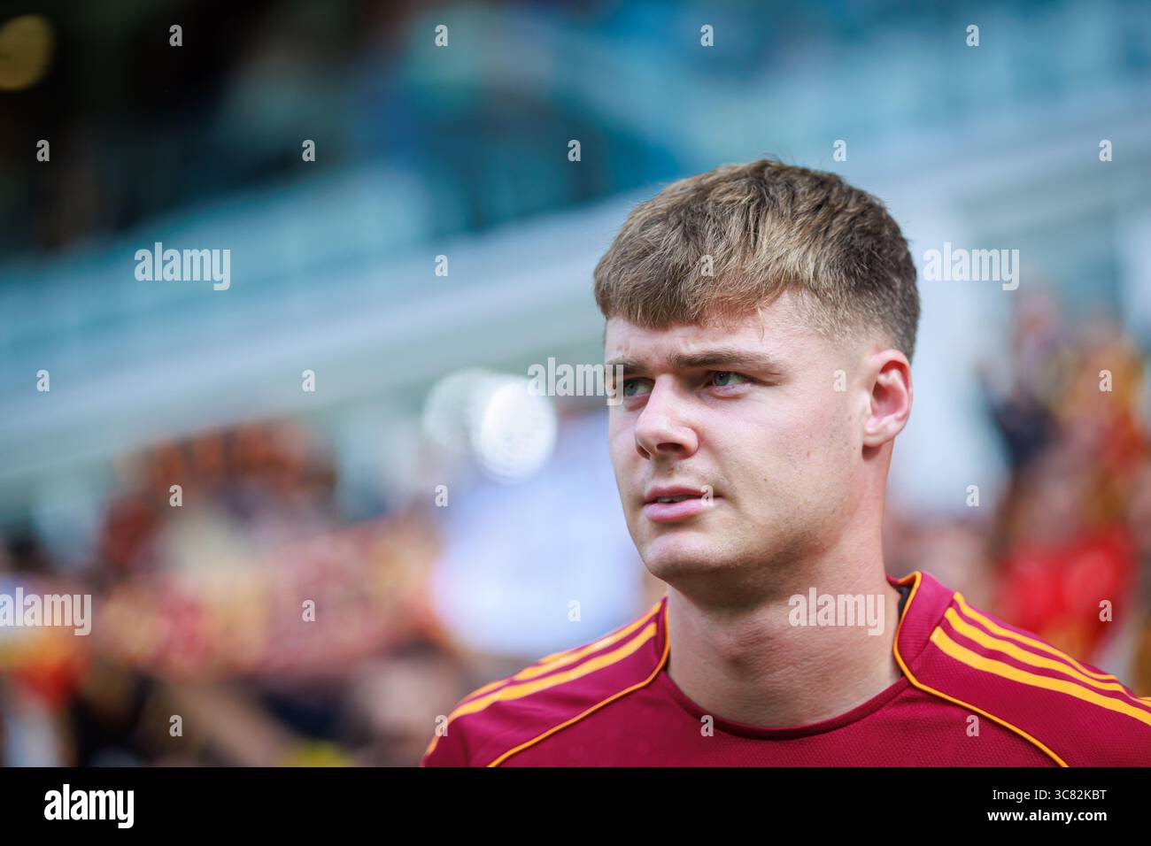 Evan FERGUSON of AS Roma during the Friendly football match between RC ...