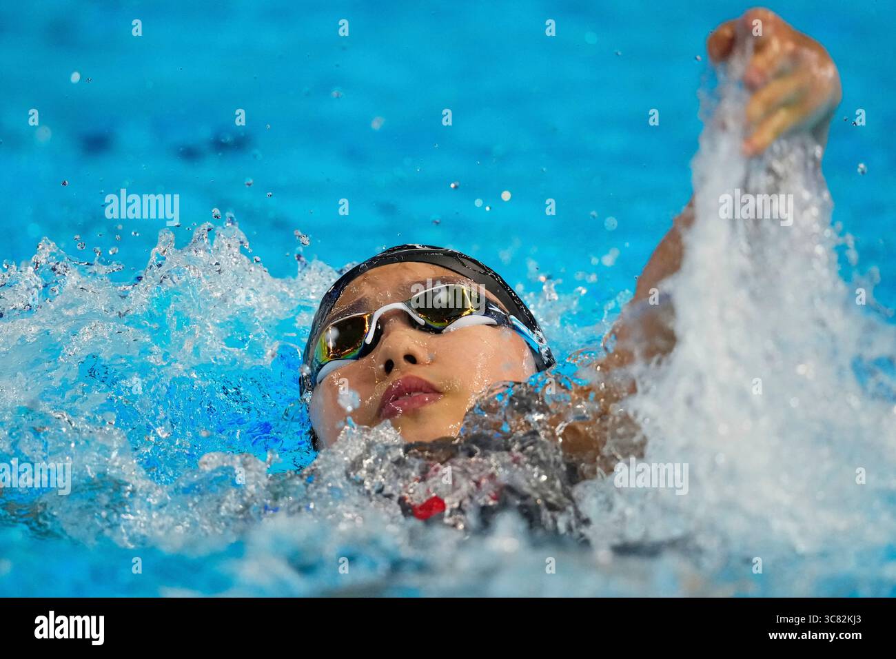 Yu Zidi of China competes in the women's 400-meter individual medley ...