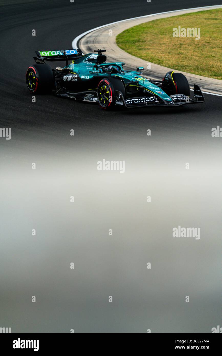 Aston Martin Aramco F1 Team's Canadian driver Lance Stroll during ...