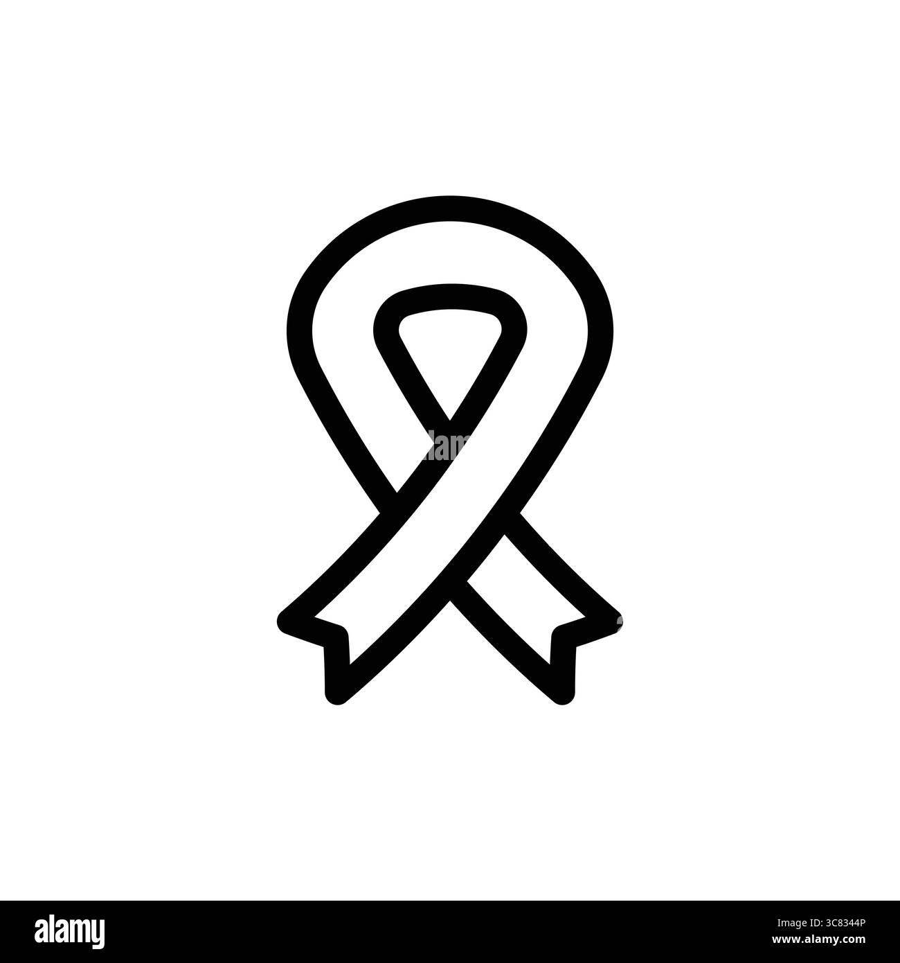 This minimalist ribbon symbol represents awareness and support for ...