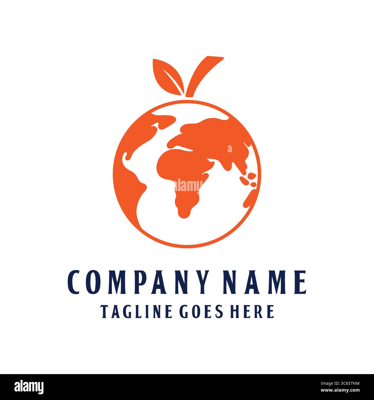 World Globe Earth Planet with Orange Citrus Lemon Lime Fruit Logo ...