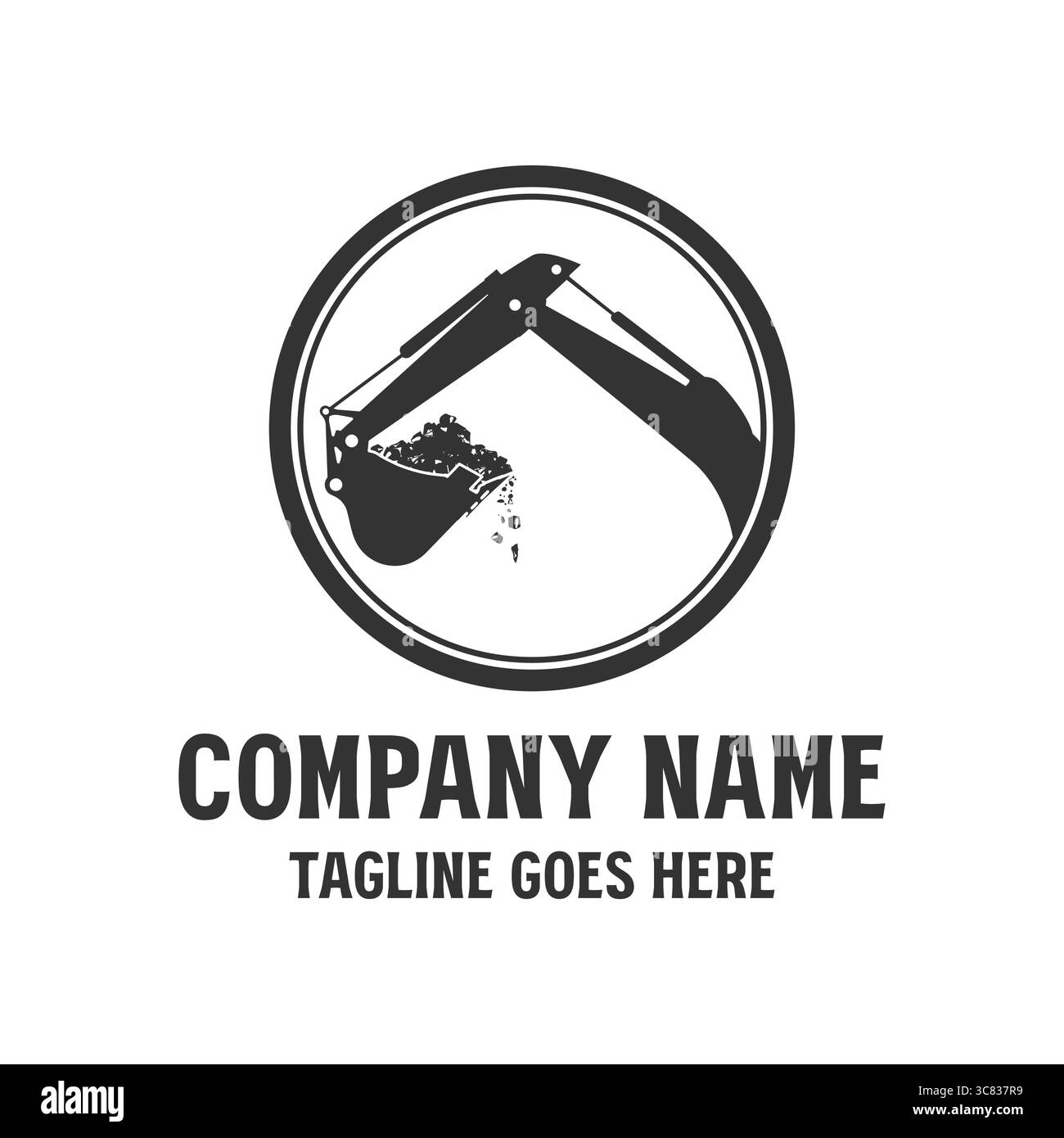 Backhoe loader retro Black and White Stock Photos & Images - Alamy