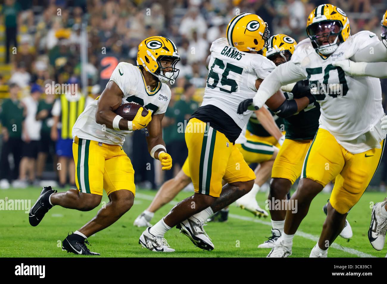 August 2, 2025: Green Bay Packers running back Chris Brooks (30) during ...