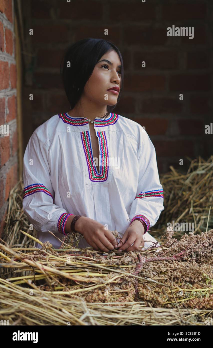 Young woman in rustic hi-res stock photography and images - Alamy