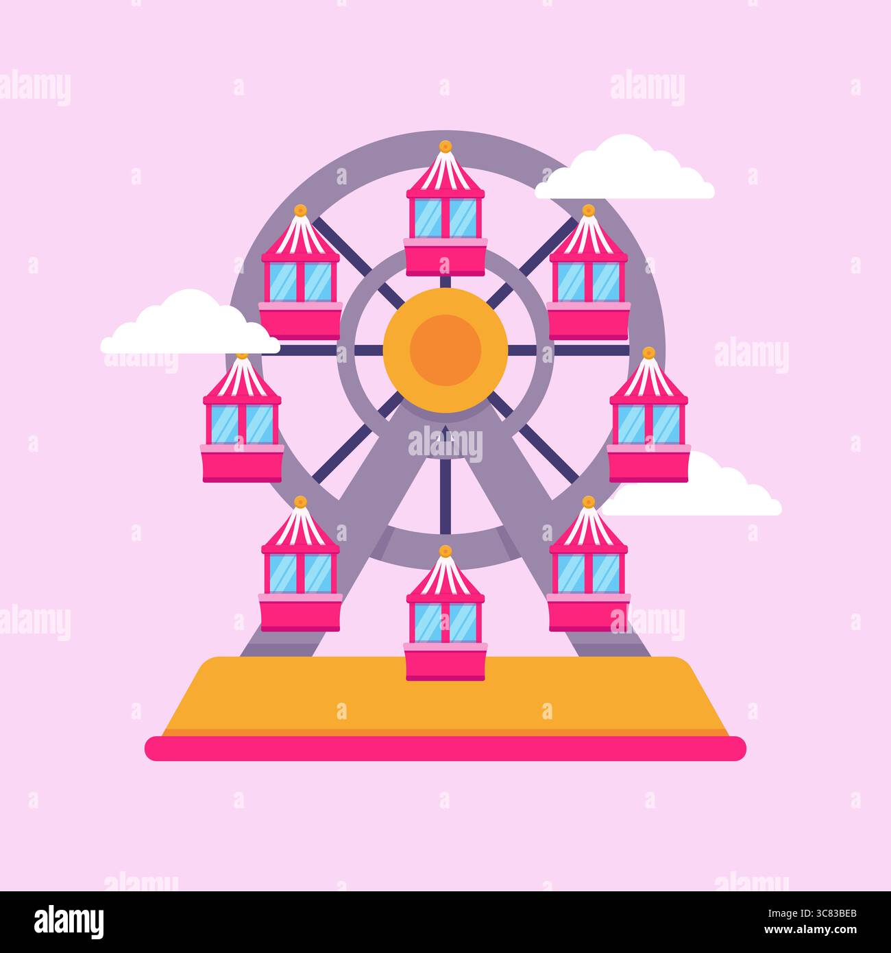 Ferris wheel funfair Stock Vector Images - Alamy
