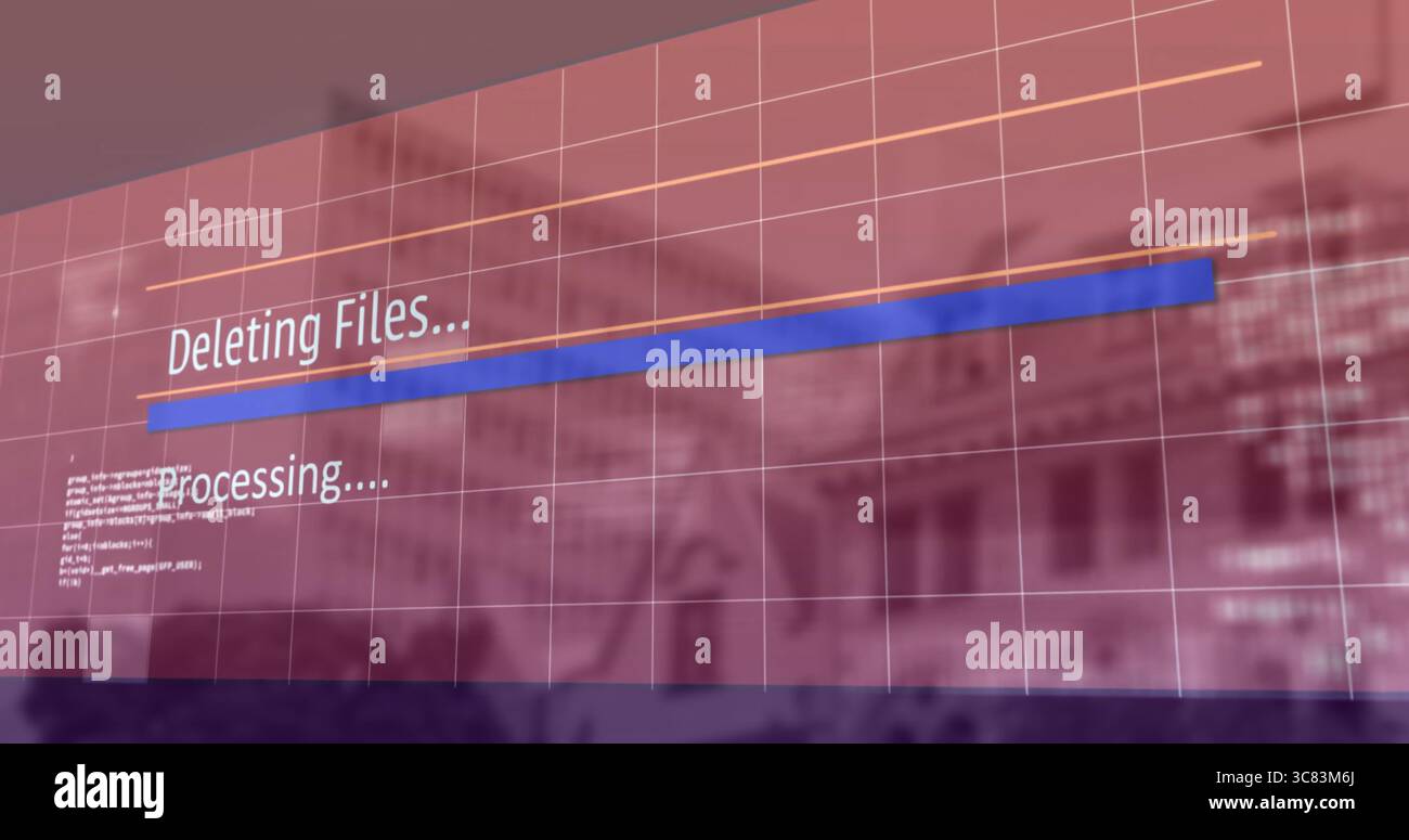 Blue progress bar deleting files hi-res stock photography and images ...
