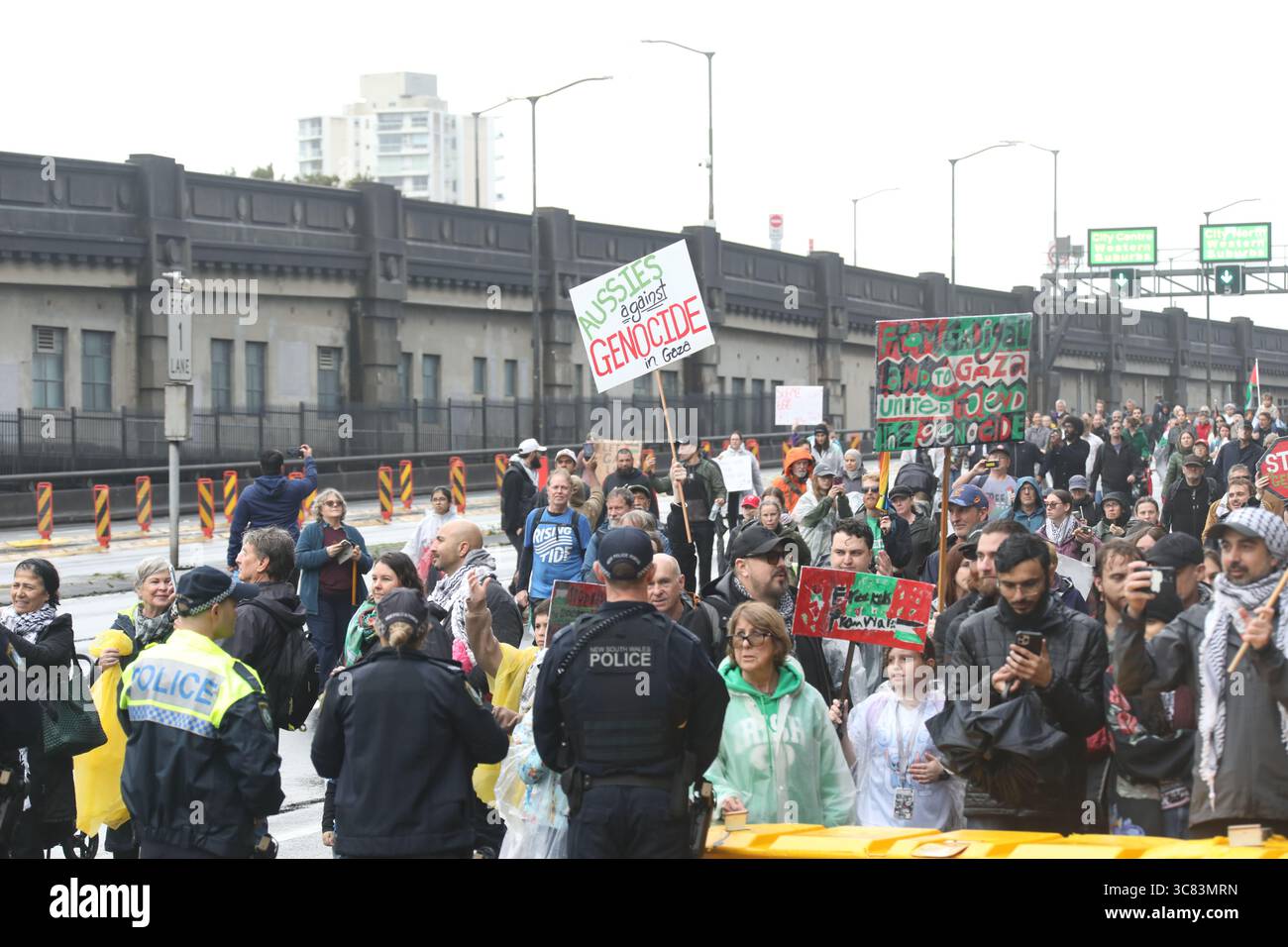 Sydney, Australia. 3rd August 2025. Tens of thousands of protesters ...