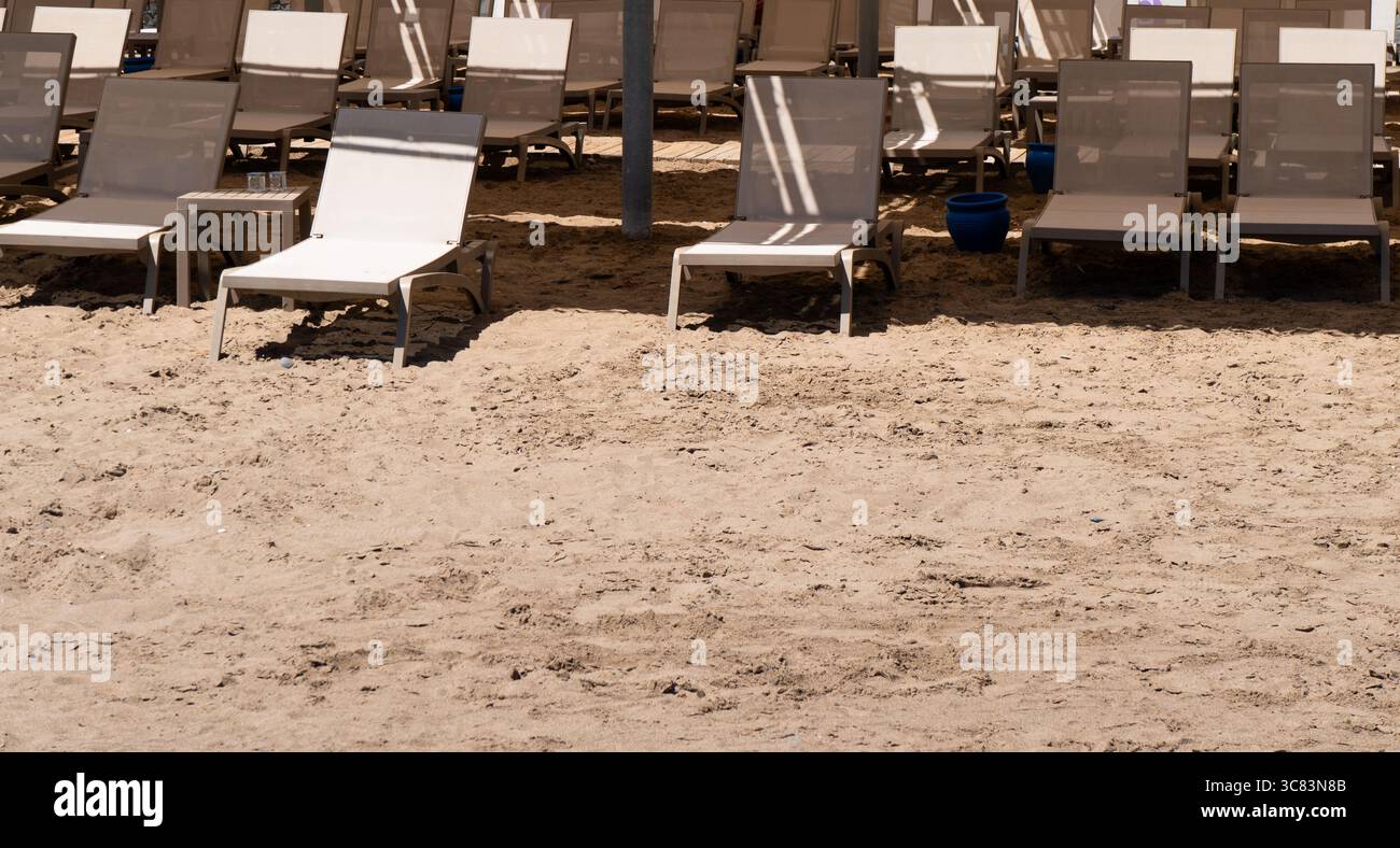 Resort. Summer resort chair, relax lounge at luxury hotel. Beach ...