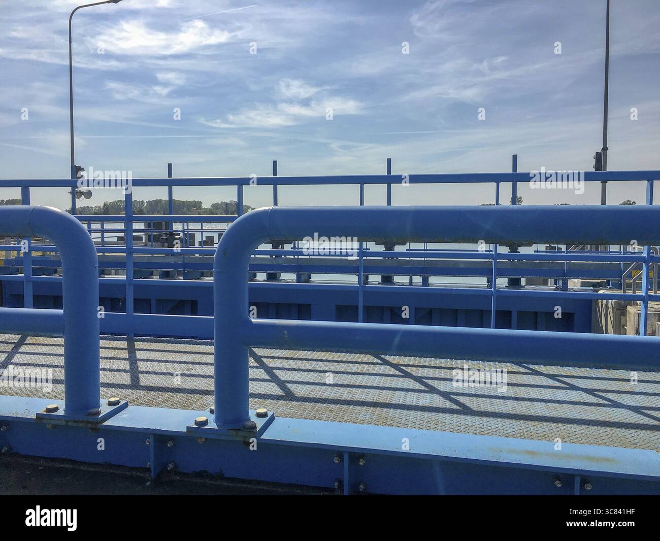 Blue steel at a ship sluice Stock Photo - Alamy