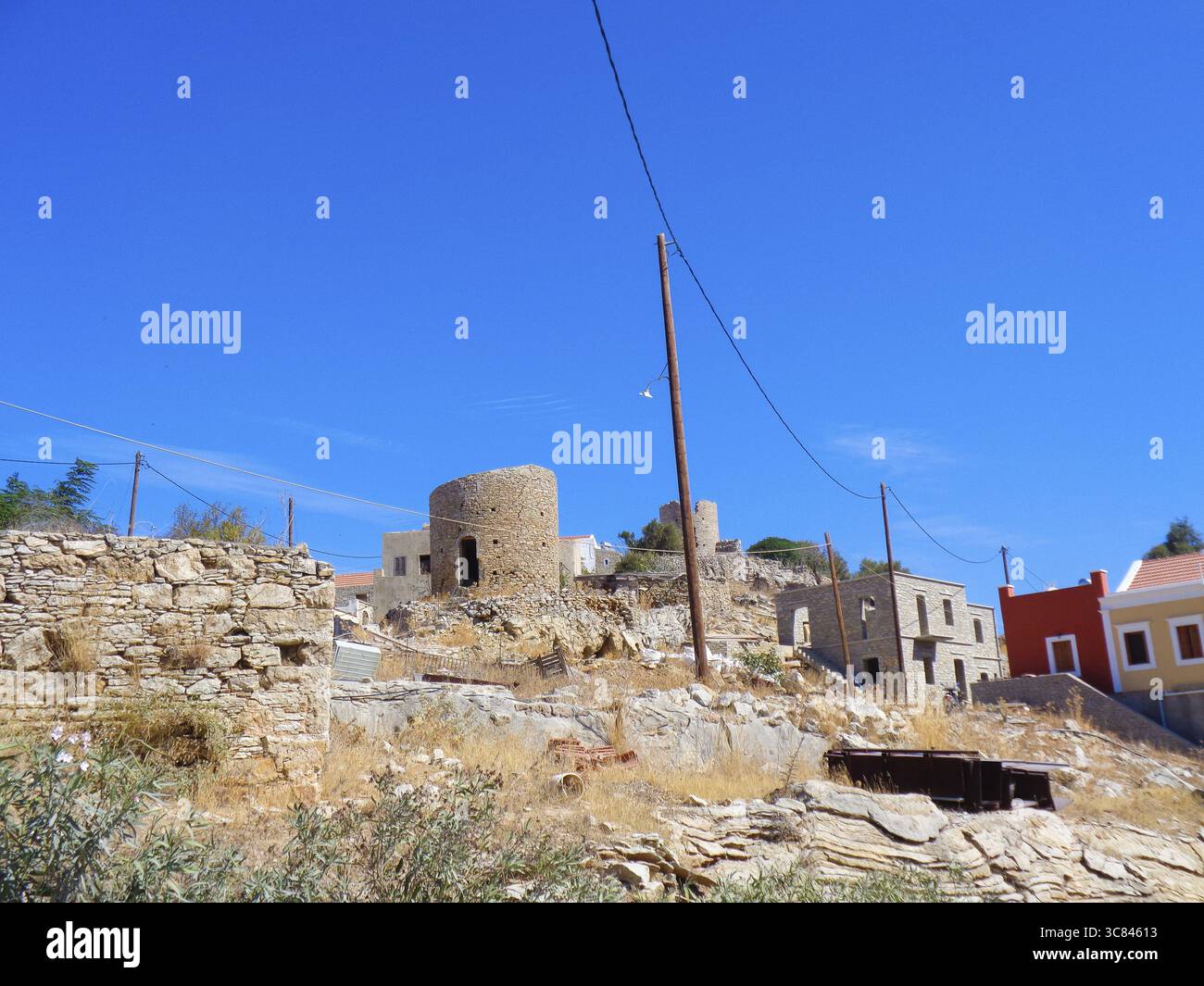 Little village in greece outside the city Stock Photo - Alamy