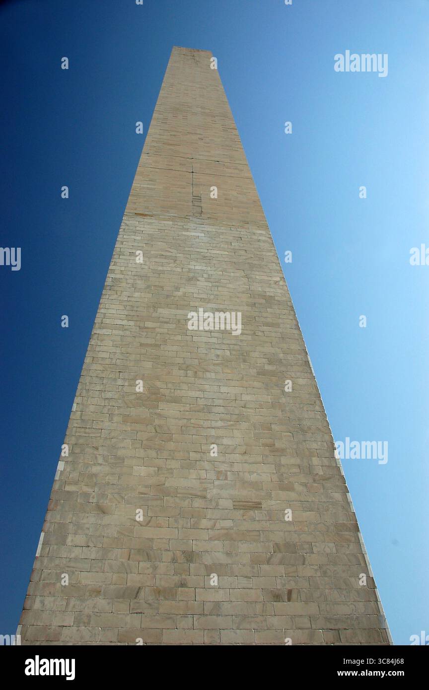 The Washington Monument, an iconic marble obelisk on the National Mall ...
